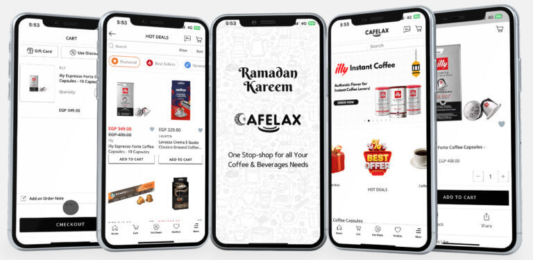 تيك فور لايف شركة تصميم المواقع الالكترونية و تطبيقات الجوال » Cafelax app